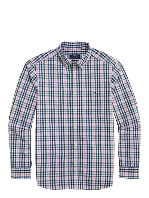 Vineyard Vines Classic Fit Tattersall Poplin Button-down Shirt - Palm Beach