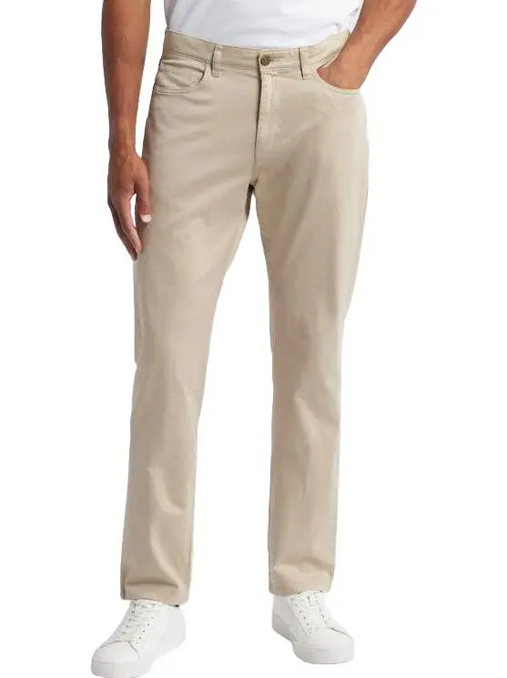Johnston & Murphy Five-pocket Pima Cotton-blend Pants - Khaki
