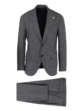 LARDINI Suit Size Wool, Polyester - Black