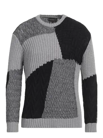Emporio Armani Multicolor Crewneck Sweater - Black