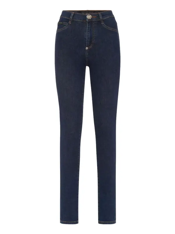 Philipp Plein High-waisted Jeggings - Blue