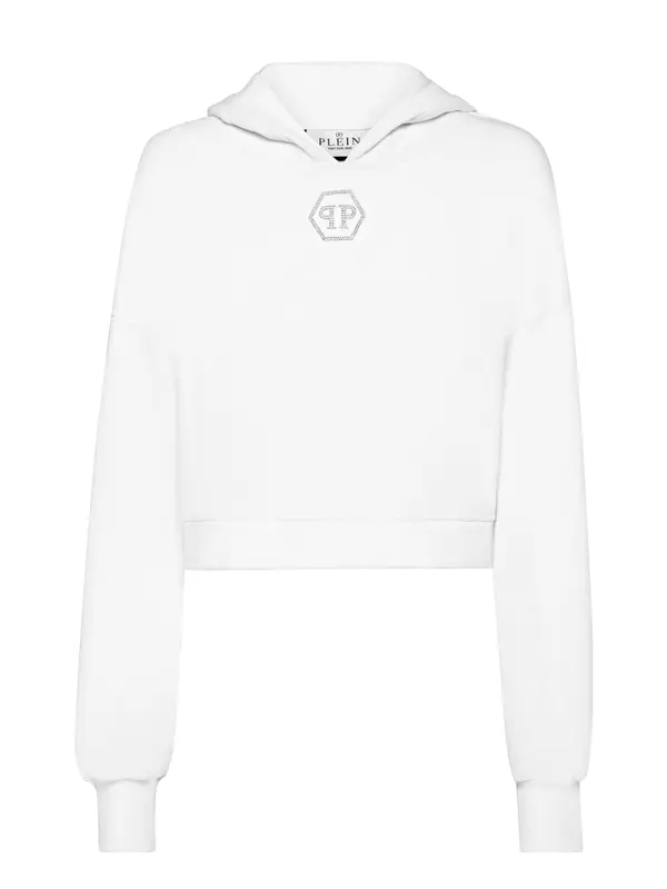 Philipp Plein Crystal-embellished Hoodie - White