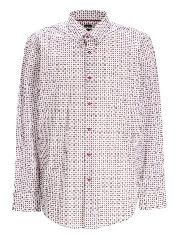 BOSS Polka-dot Print Shirt - White