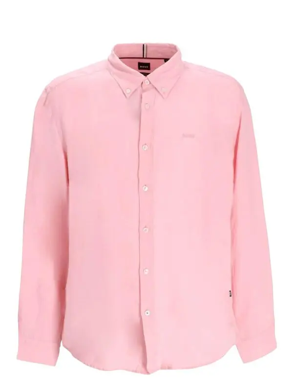 BOSS Logo-embroidered Shirt - Pink