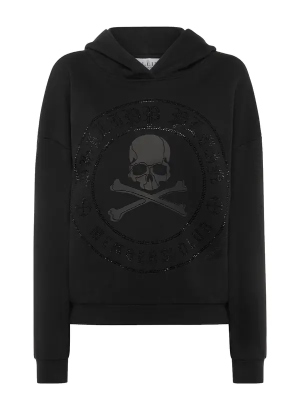 Philipp Plein Skull-print Fleece Hoodie - Black