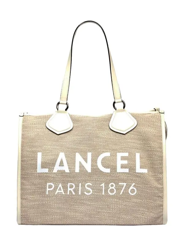 LANCEL Large Logo-print Tote Bag - Neutrals