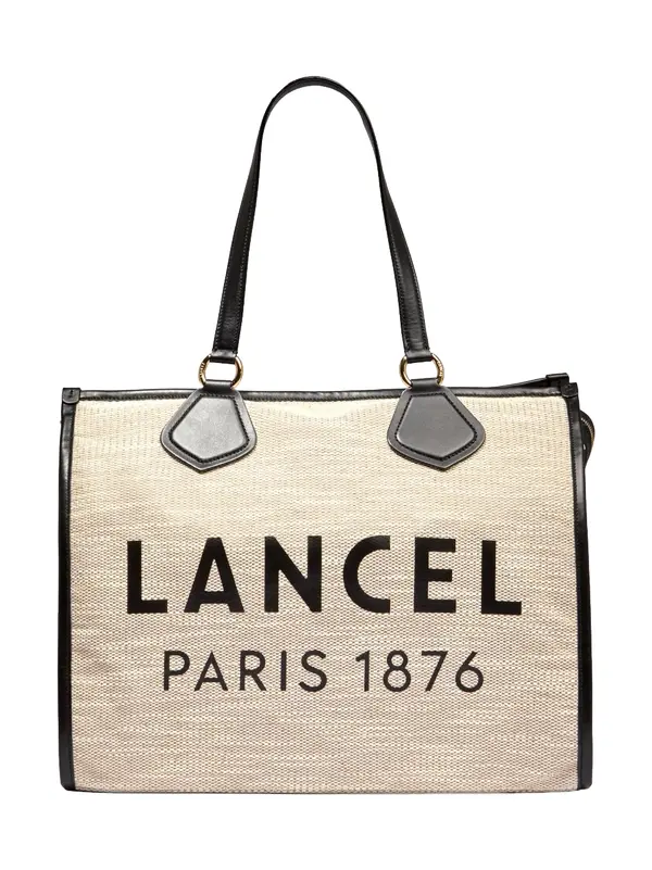 LANCEL Large Logo-print Tote Bag - Neutrals