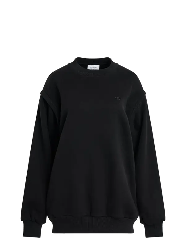 Off-White Logo-embroidered Sweatshirt - Black