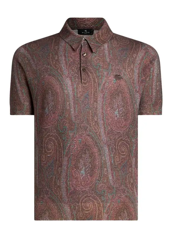 Etro Paisley-print Polo Shirt - Red