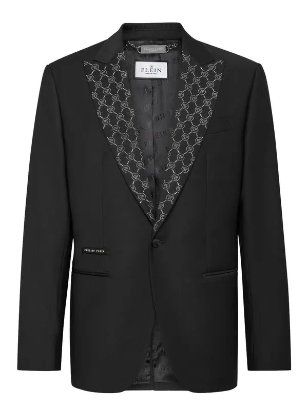 Philipp Plein Monogram-pattern Blazer - Black