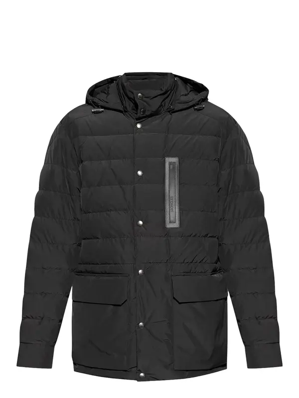 Moncler Logo-appliqué Padded Coat - Black