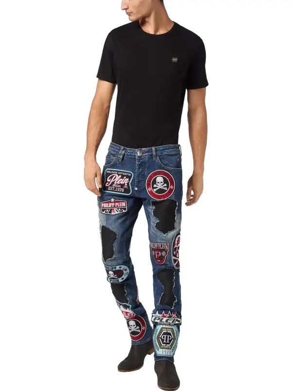 Philipp Plein Rock Star Straight Leg Jeans - Blue