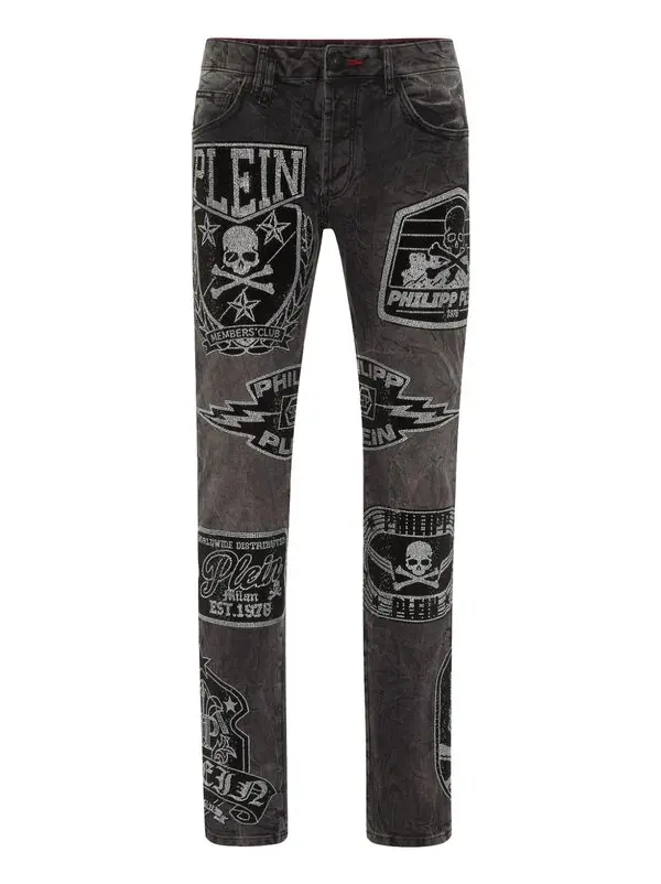 Philipp Plein Logo-patches Jeans - Grey