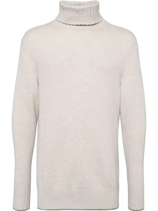 N.peal Brompton Roll-neck Sweater - Neutrals