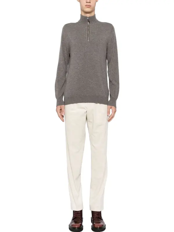 N.peal Carnaby Half-zip Jumper - Grey