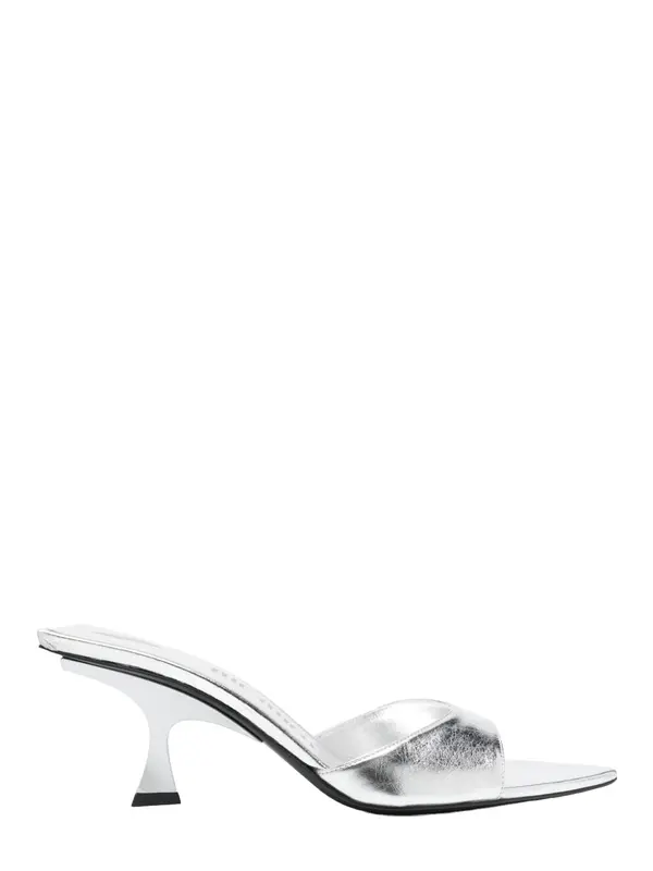 Attico 70mm Metallic Sandals - Silver