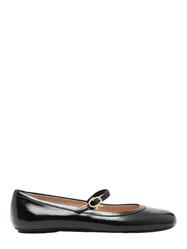 GIANVITO ROSSI Leather Ballet Flats - Black