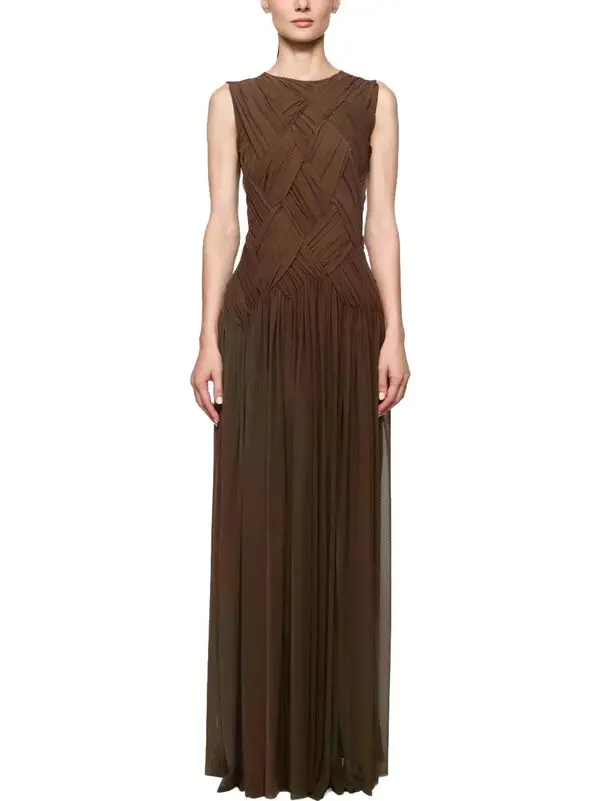 ATU BODY COUTURE Braided Maxi Dress - Brown