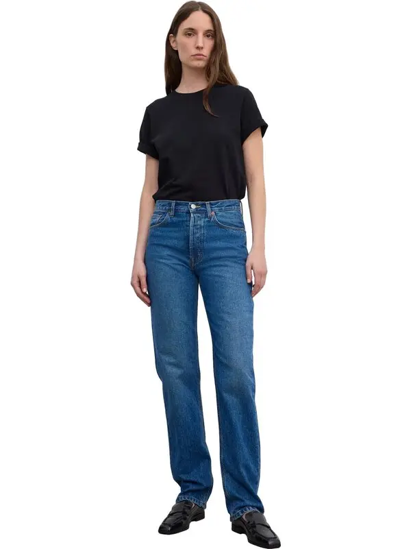 HOUSE OF DAGMAR Straight Leg Denim - Dark Blue
