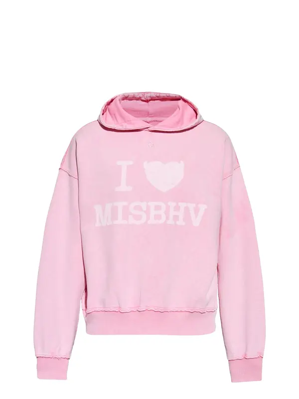 MISBHV Logo-print Cotton Hoodie - Pink