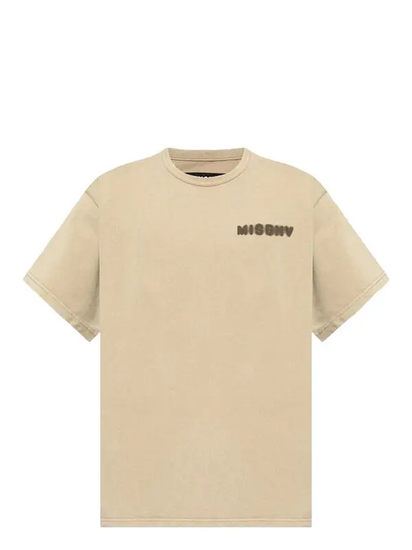 MISBHV Logo-print Cotton T-shirt - Neutrals