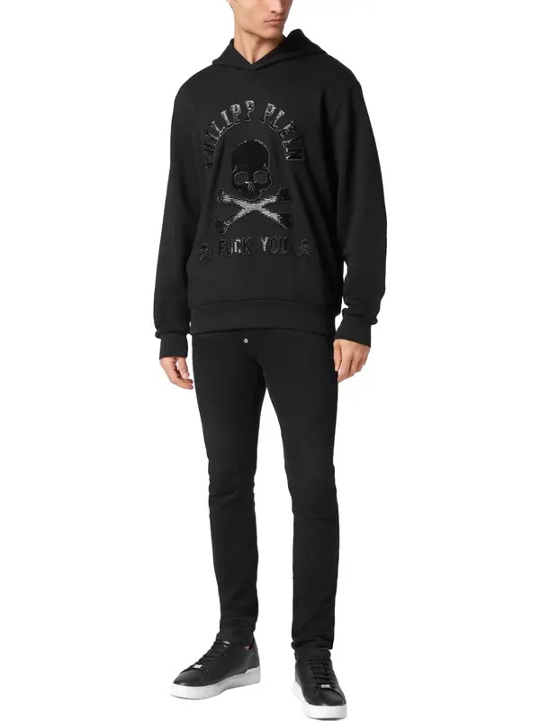 Philipp Plein Skull-print Hoodie - Black