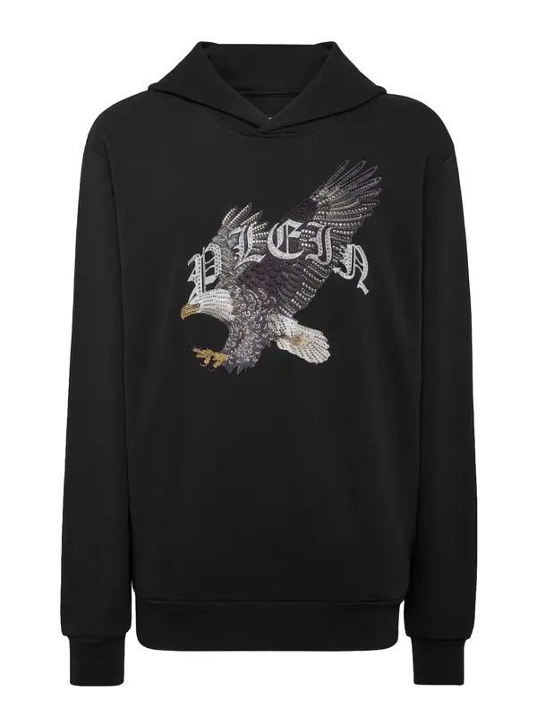 Philipp Plein Eagle-print Hoodie - Black