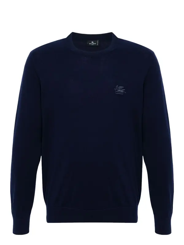 Etro Pegaso-motif Sweater - Blue