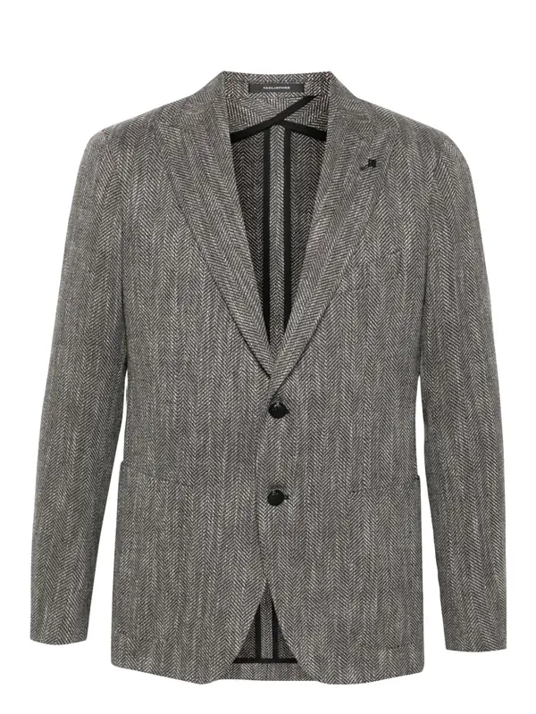 Tagliatore Brooch-detail Blazer - Black