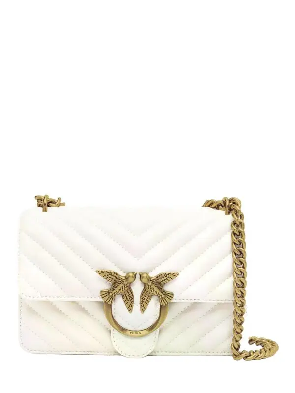 Pinko Mini Love One Crossbody Bag - White