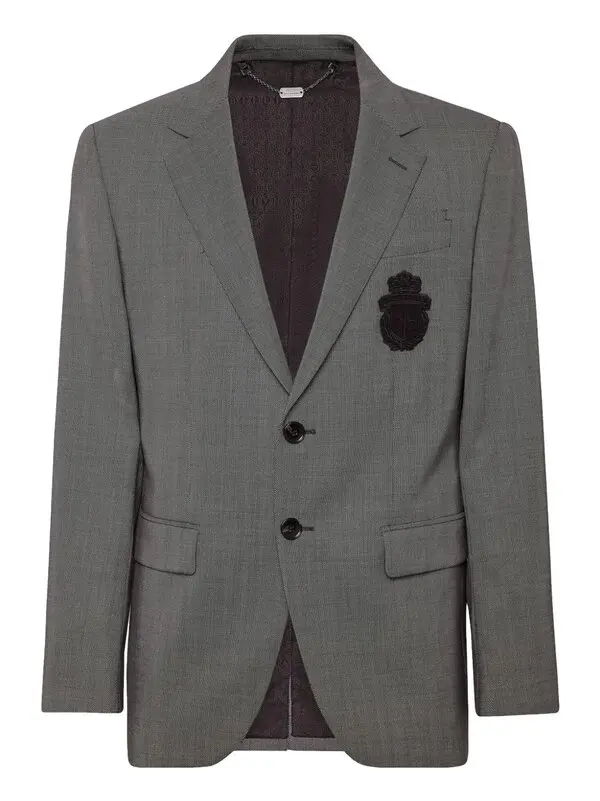 BILLIONAIRE Single-breasted Blazer - Grey