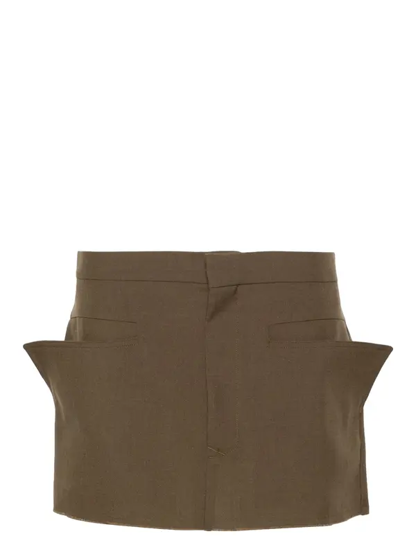 Rick Owens Cut-off Mini Skirt - Green