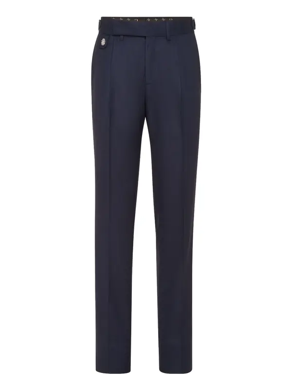 BILLIONAIRE Straight-leg Chino Trousers - Blue