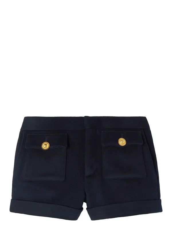TOM FORD Embellished Felt Shorts - Blue