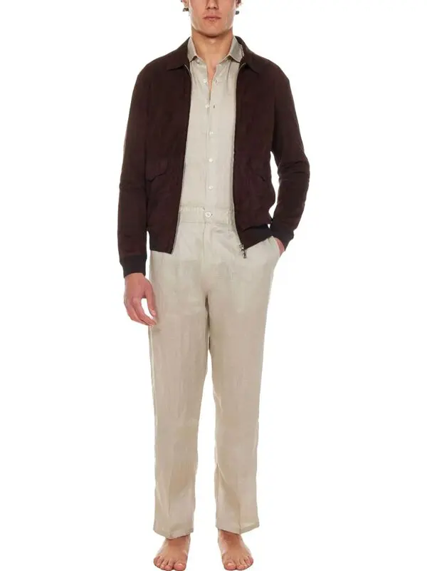 FRANZESE COLLECTION Leather Jacket - Brown
