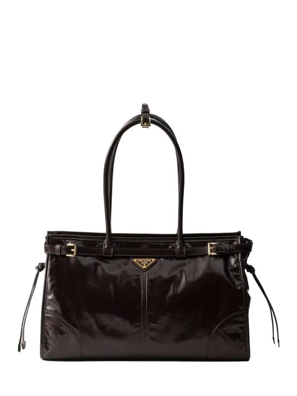 Prada Bonnie Large Tote Bag - Brown