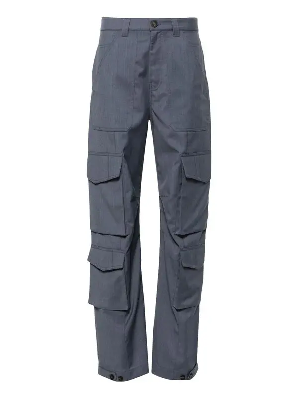 GOLDEN GOOSE Virgin Wool Cargo Pants - Blue