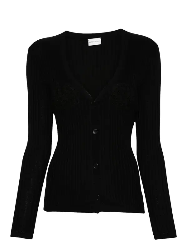 Magda Butrym Crochet-bra Cardigan - Black