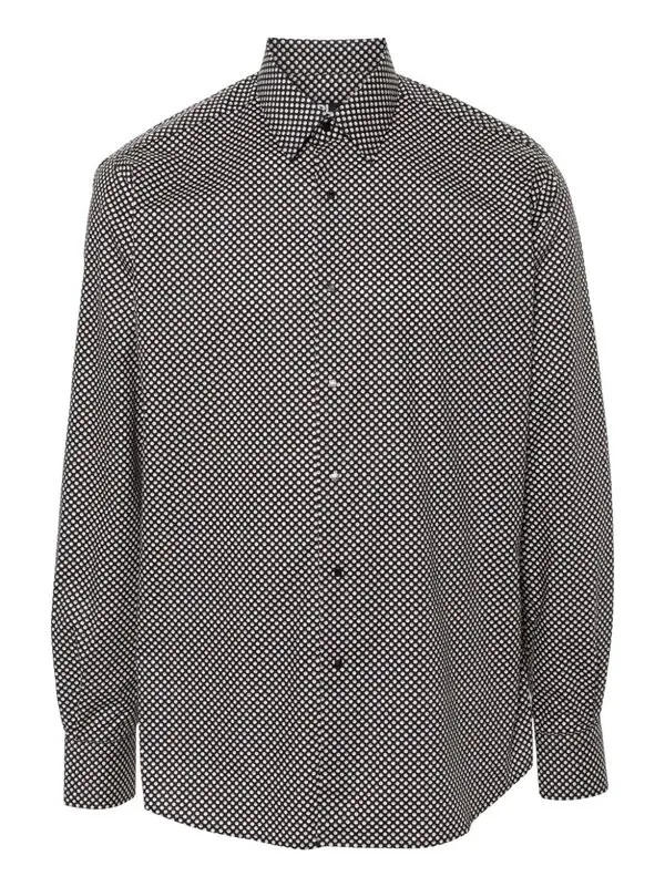 Karl Lagerfeld Polka Dot Print Shirt - Black