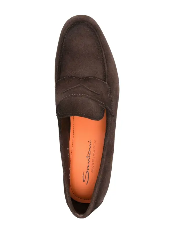 Santoni Penny-slot Loafers - Brown