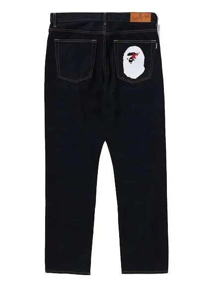 BAPE Sta Ape Head Denim Pants - Indigo