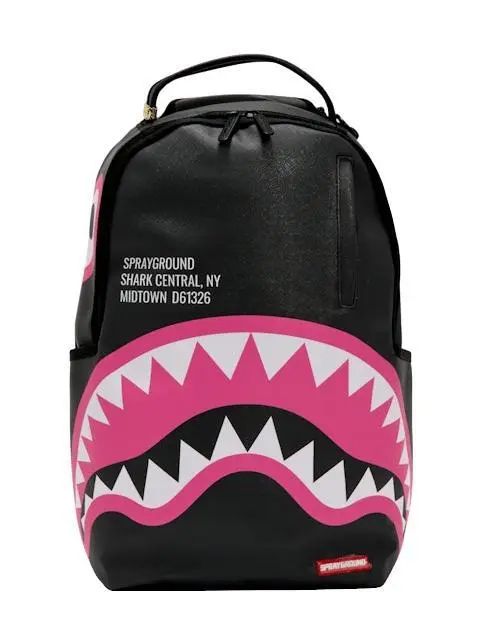 SPRAYGROUND Shark Central Dlxsv Backpack - Black/pink