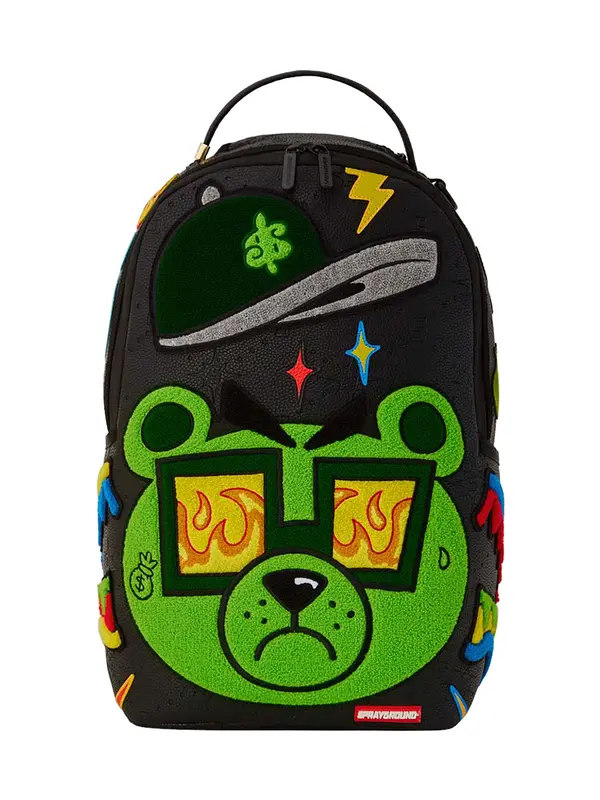SPRAYGROUND Dlxsv Cheneille Backpack - Black/green
