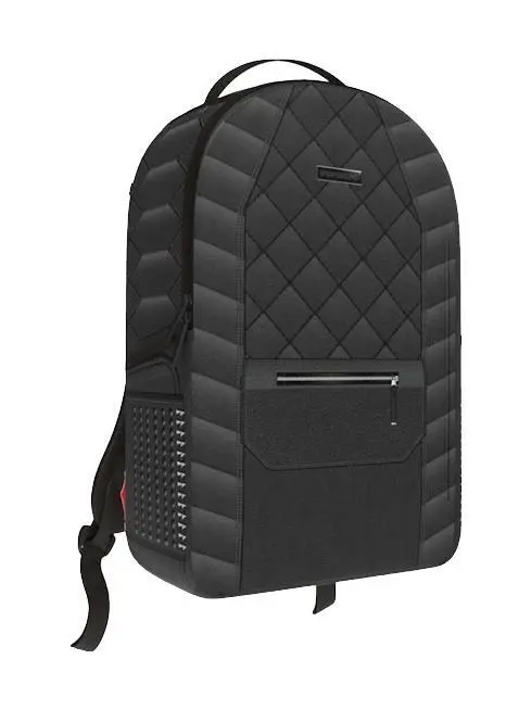 SPRAYGROUND Biker Quilt Cargo Backpack - Black/grey