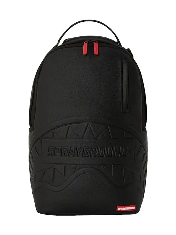 SPRAYGROUND Shark Smash Logo Dlxs Embossed Backpack - Black/grey