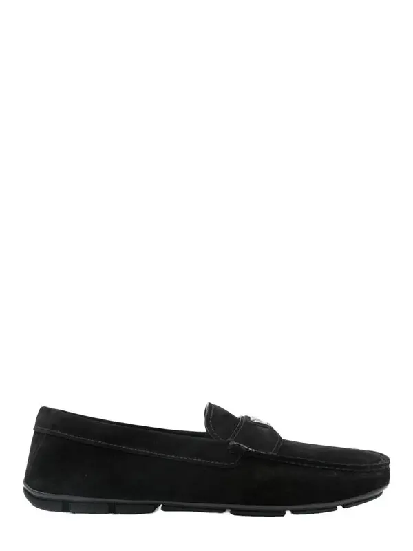 Prada Logo-plaque Loafers - Black
