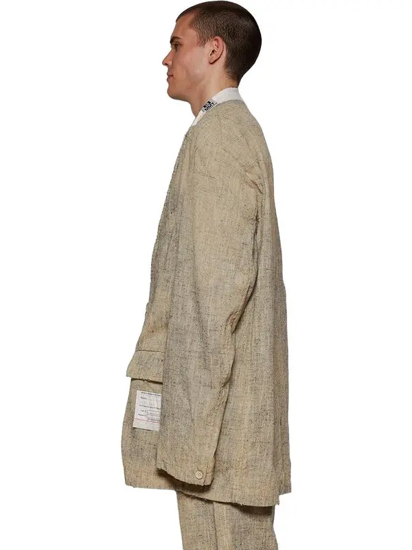 Mihara Yasuhiro Slub Nep Tweed Blazer - Ivory