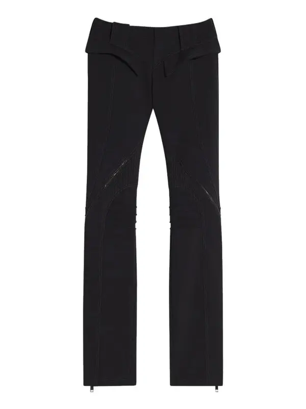 MUGLER Zipped Scuba Pants - Black