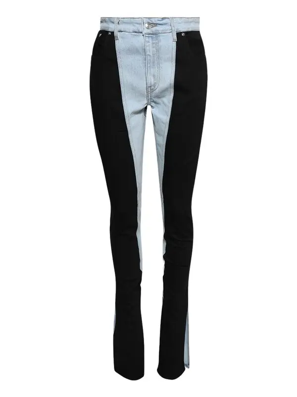 MUGLER Bi-color Skinny Jeans - Black