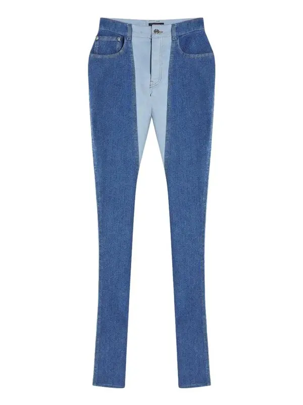 MUGLER Bi-color Skinny Jeans - Indigo